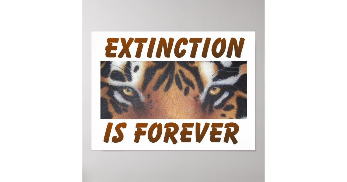 Extinction is forever poster | Zazzle