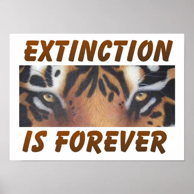 Extinction is forever poster | Zazzle