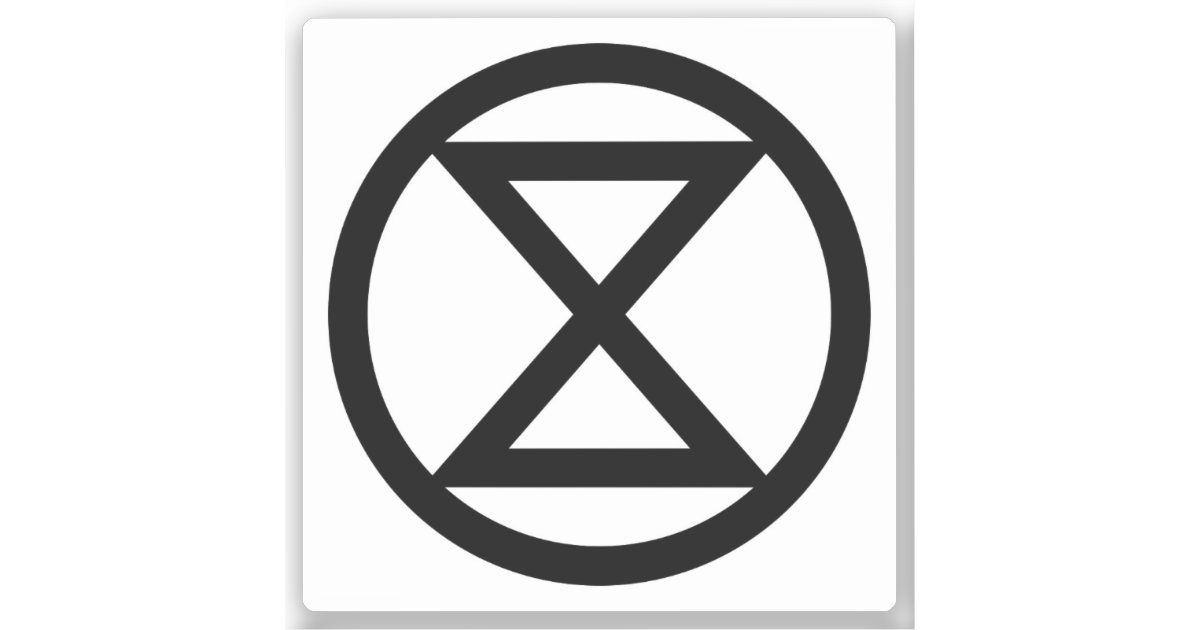 Extinction symbol sticker | Zazzle