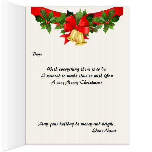 Extra BIG Christmas Card with YOUR Custom Text | Zazzle