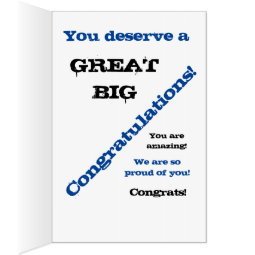 Extra BIG Personalized Congratulations Card | Zazzle