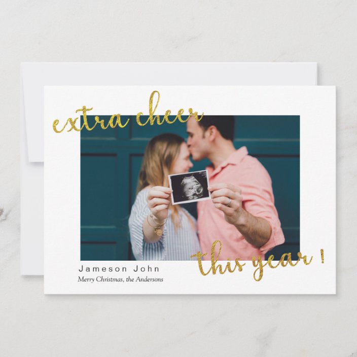 extra cheer this year announcement holiday card | Zazzle.com