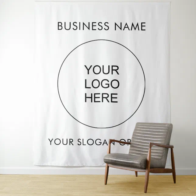 Extra Large Backdrop Your Logo Slogan Vertical | Zazzle