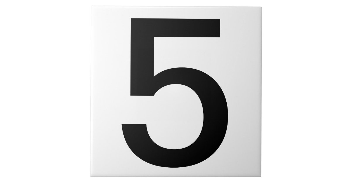 Extra Large House Number Tiles 6"x6" | Zazzle