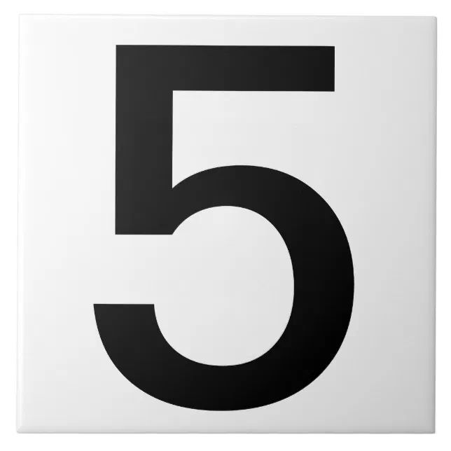 Extra Large House Number Tiles 6"x6" | Zazzle