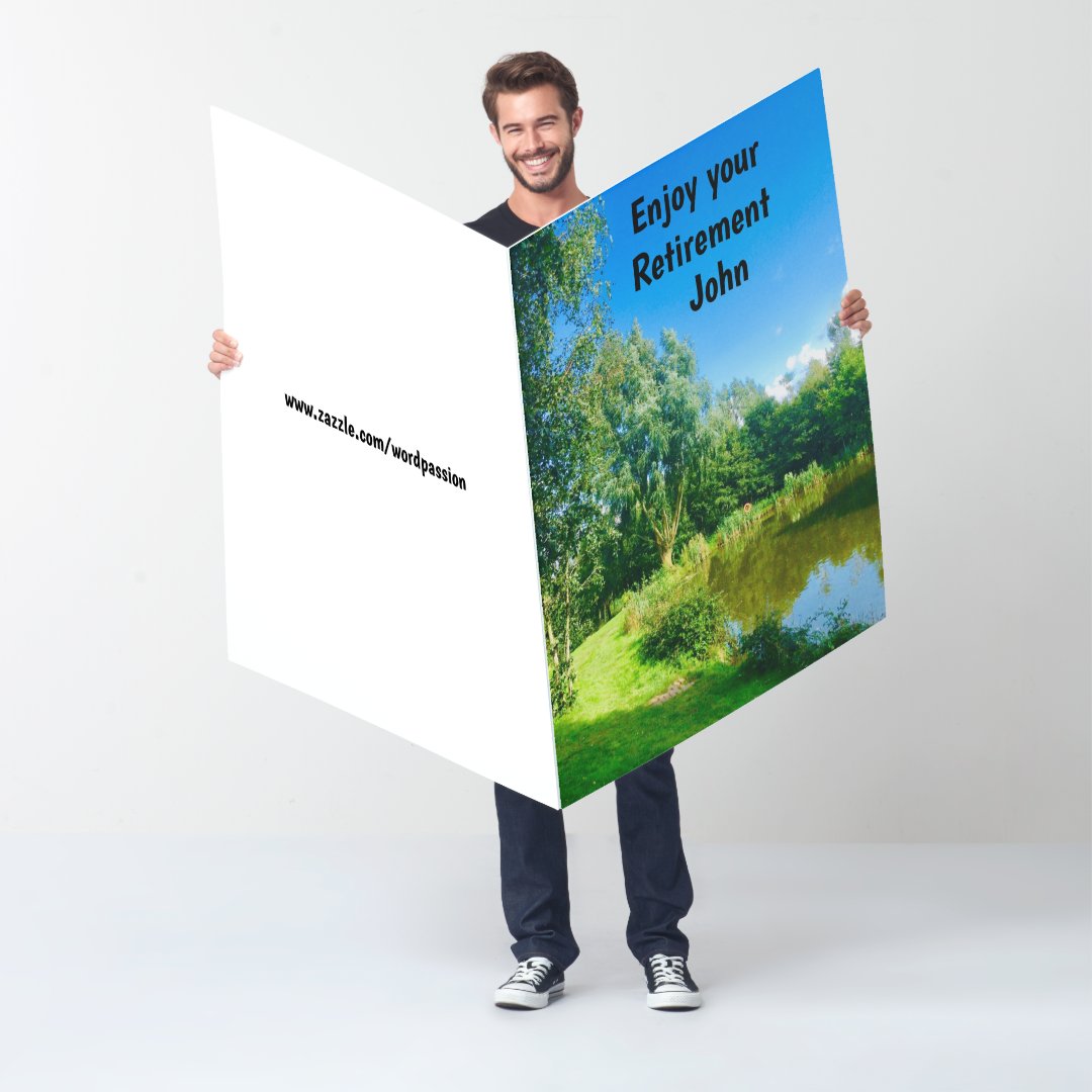 Extra Large Personalised Retirement Card | Zazzle