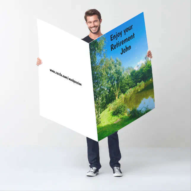 Extra Large Personalised Retirement Card | Zazzle