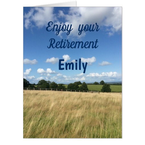 Extra Large Personalised Retirement Card | Zazzle