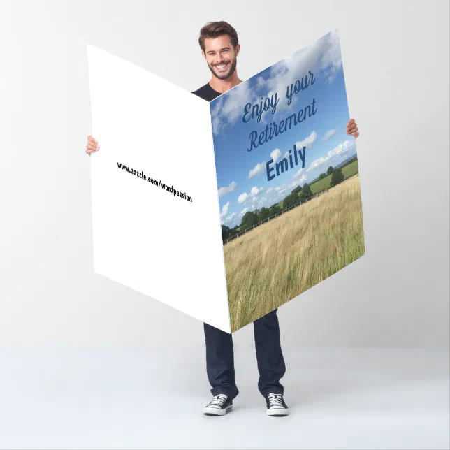 Extra Large Personalised Retirement Card | Zazzle