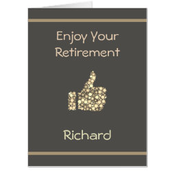 Extra Large Personalised Retirement Card | Zazzle
