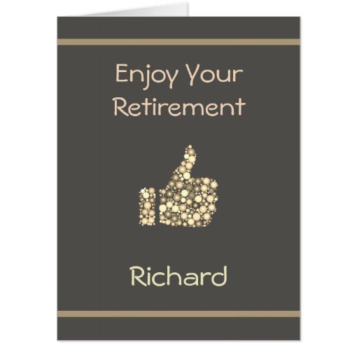 Extra Large Personalised Retirement Card | Zazzle