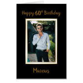 Extra Large Photo Happy 60th Birthday Greeting Card | Zazzle