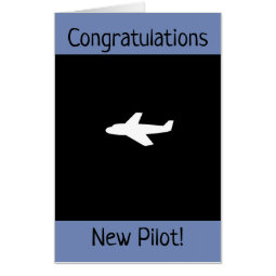 Extra large Plane congratulations card for pilots | Zazzle