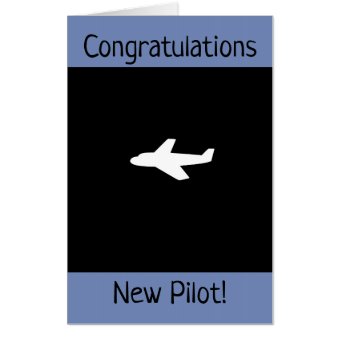 Extra large Plane congratulations card for pilots | Zazzle