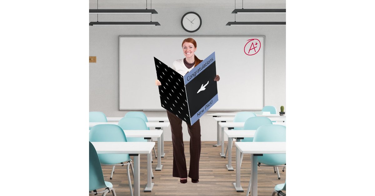 Extra large Plane congratulations card for pilots | Zazzle