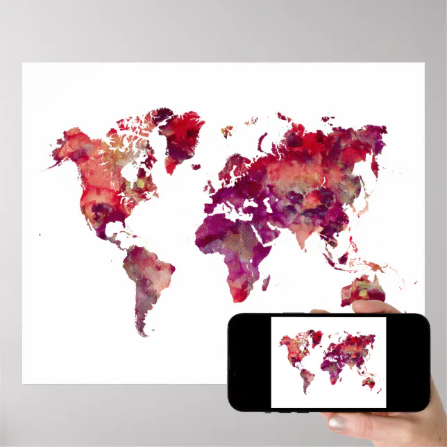 Extra large world map poster | Zazzle