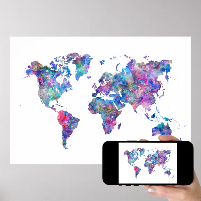 Extra large World Map Poster | Zazzle