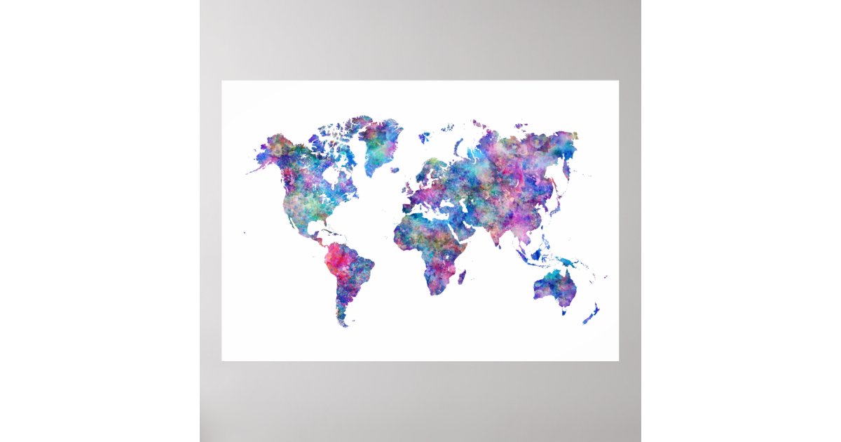 Extra large World Map Poster | Zazzle