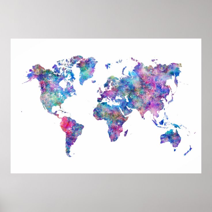 Extra large World Map Poster | Zazzle