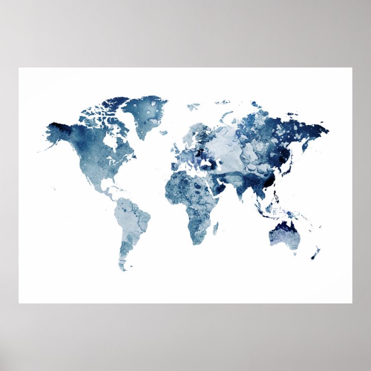 Extra large world map poster | Zazzle