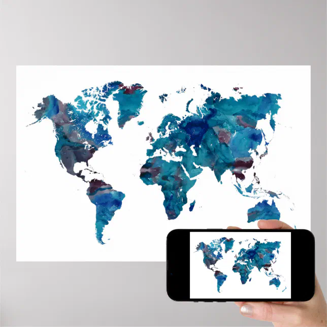 Extra large world map poster | Zazzle