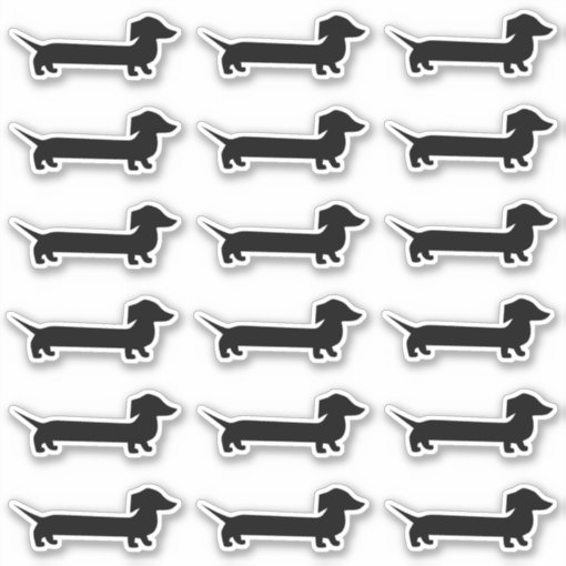 Extra Long Dachshund Dogs Sticker | Zazzle
