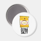 Extra Salty Funny Salty Snack Pun Magnet | Zazzle