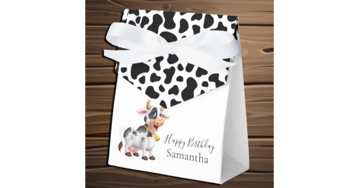 Extra Special with Our Cow Favor Box! Favor Boxes | Zazzle