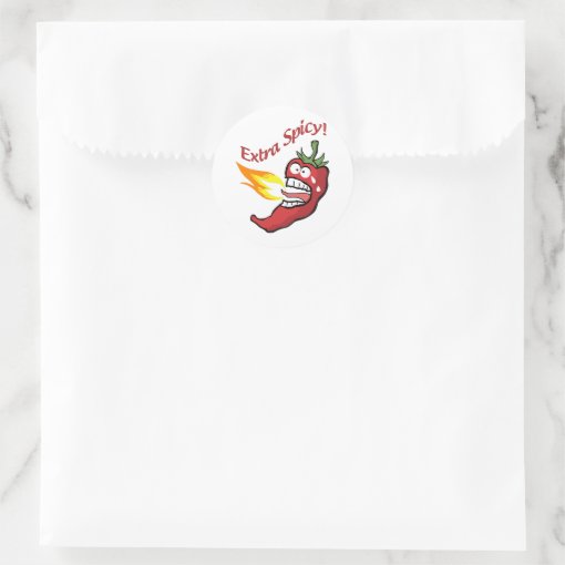 Extra Spicy Pepper Classic Round Sticker | Zazzle