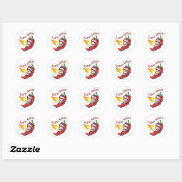 Extra Spicy Pepper Classic Round Sticker | Zazzle