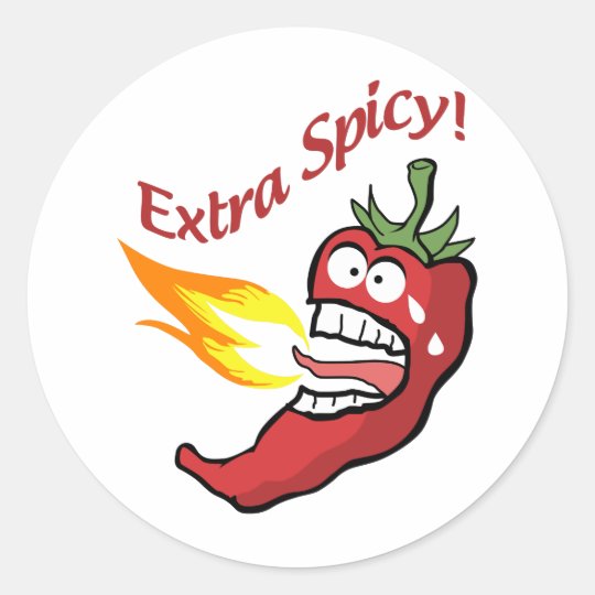 Extra Spicy Pepper Classic Round Sticker | Zazzle.com