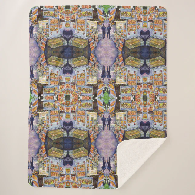 Extraordinary Artistic Workload Sherpa Blanket | Zazzle