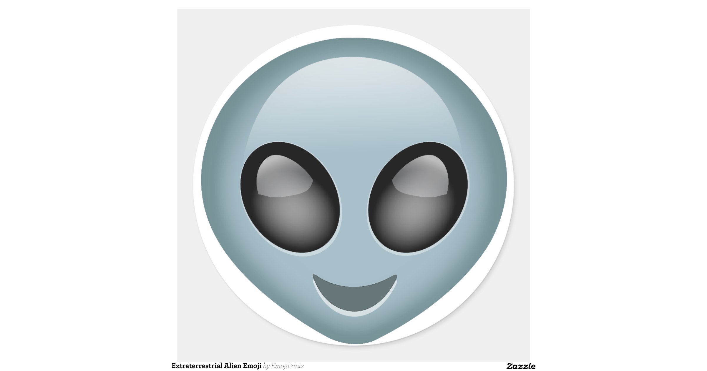 Extraterrestrial Alien Emoji Classic Round Sticker | Zazzle