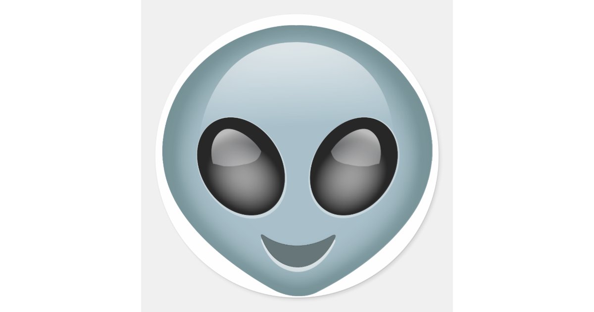 Extraterrestrial Alien Emoji Classic Round Sticker | Zazzle
