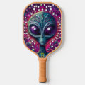 Extraterrestrial Encounter: Alien Head Surrounded Pickleball Paddle ...