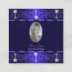 Extravagant Royal Blue Ornate Ornaments with Photo Square Business Card ...