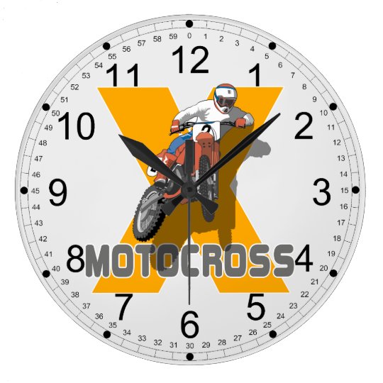 Extreme Motocross Large Clock | Zazzle.com