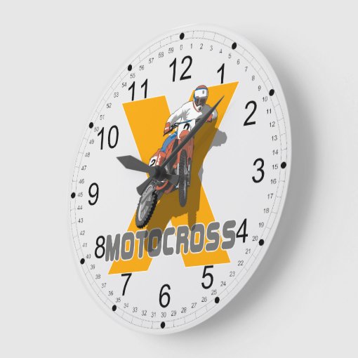 Extreme Motocross Large Clock | Zazzle