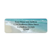Extreme Relaxation Beach View White Sand Label | Zazzle