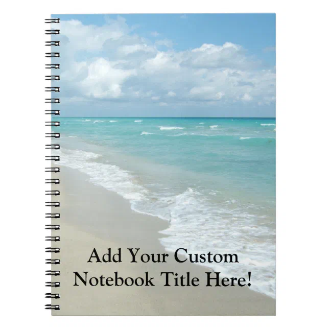 Extreme Relaxation Beach View White Sand Notebook | Zazzle
