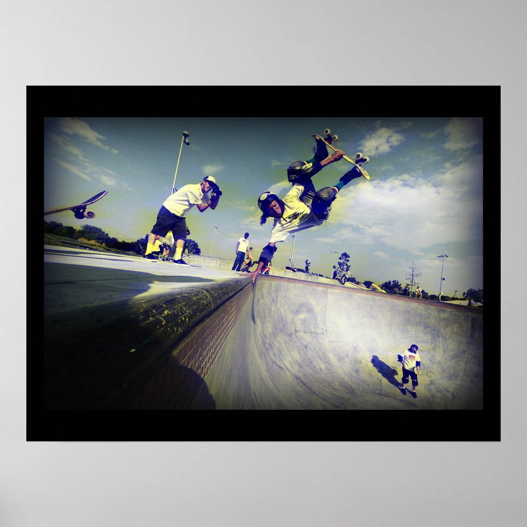 Extreme Sports Poster:Skateboarders doing Tricks Poster | Zazzle