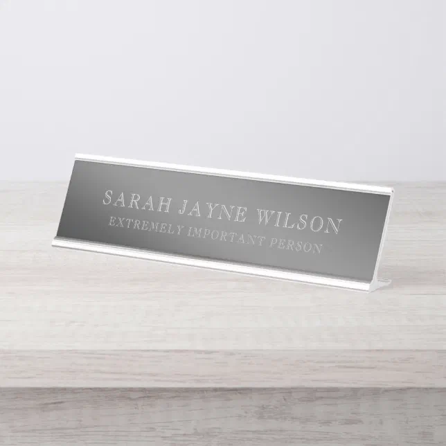 Extremely Important Silver Desk Name Plate | Zazzle