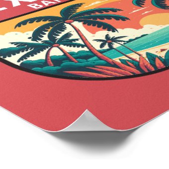Exuma Bahamas Retro Emblem Poster | Zazzle