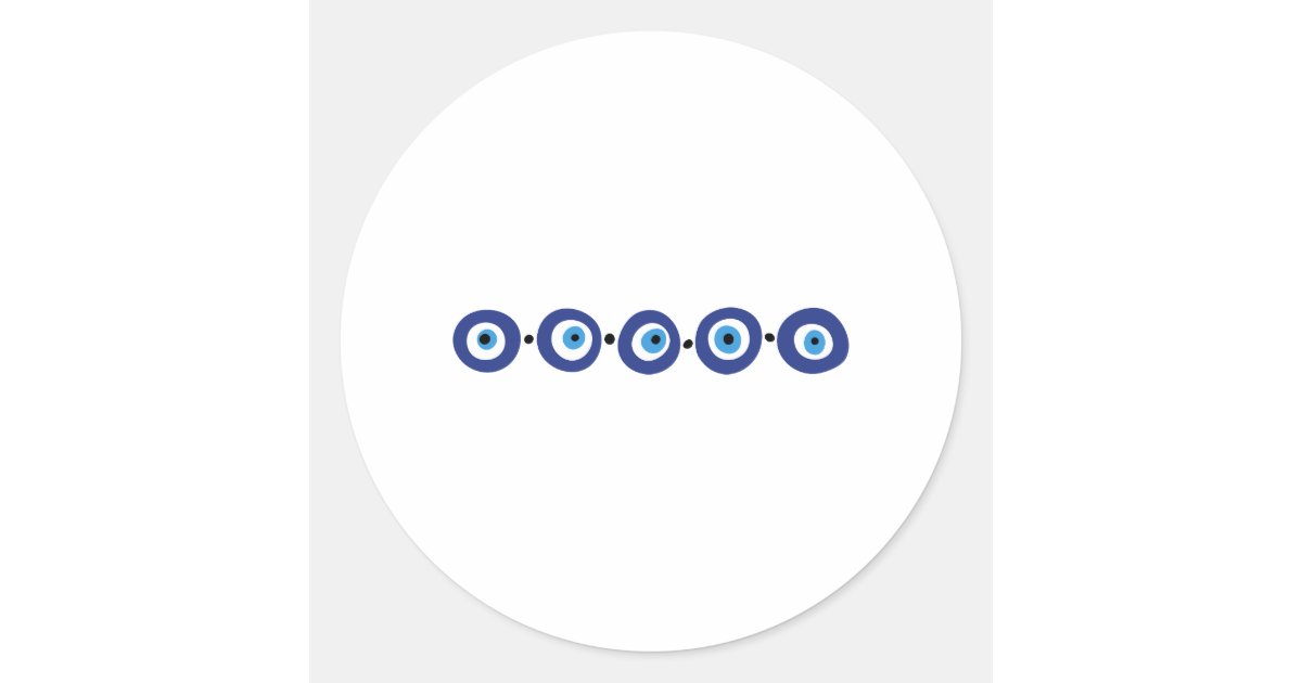 Eye Border Classic Round Sticker | Zazzle