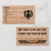 Eye-catching Egyptian Papyrus Business Card | Zazzle