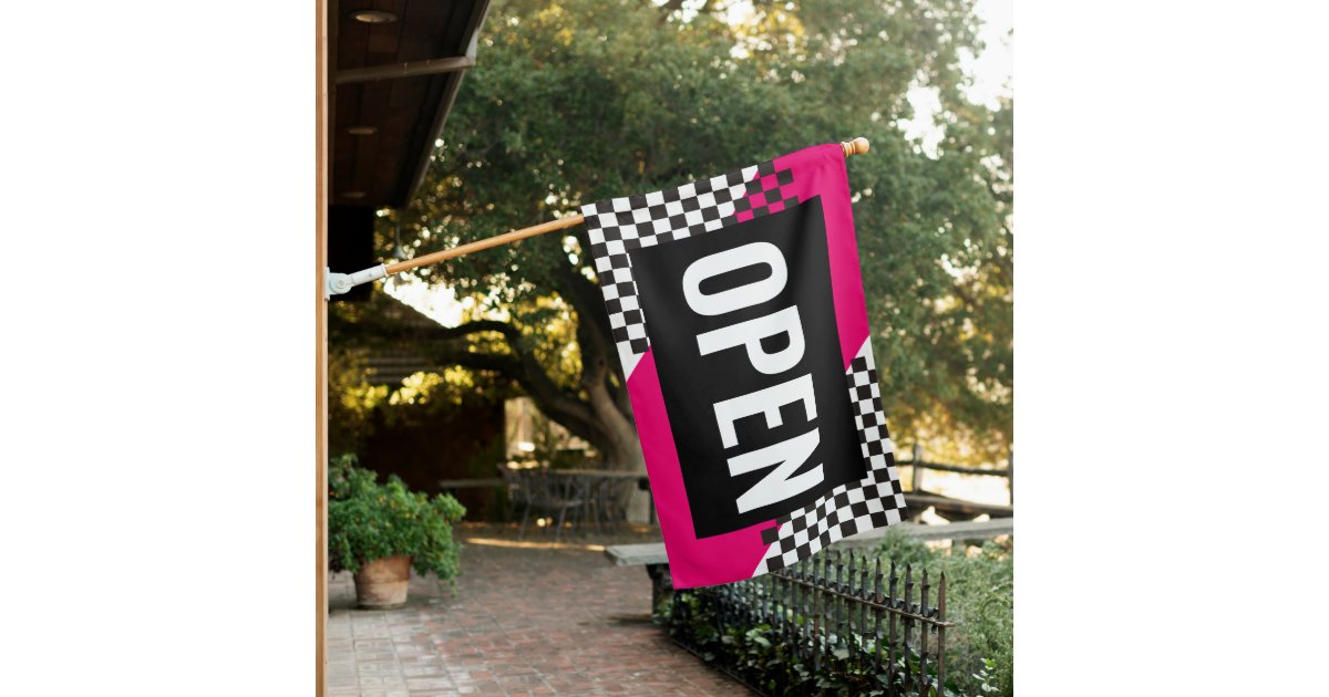 EYE CATCHING OPEN SIGN FLAG | Zazzle