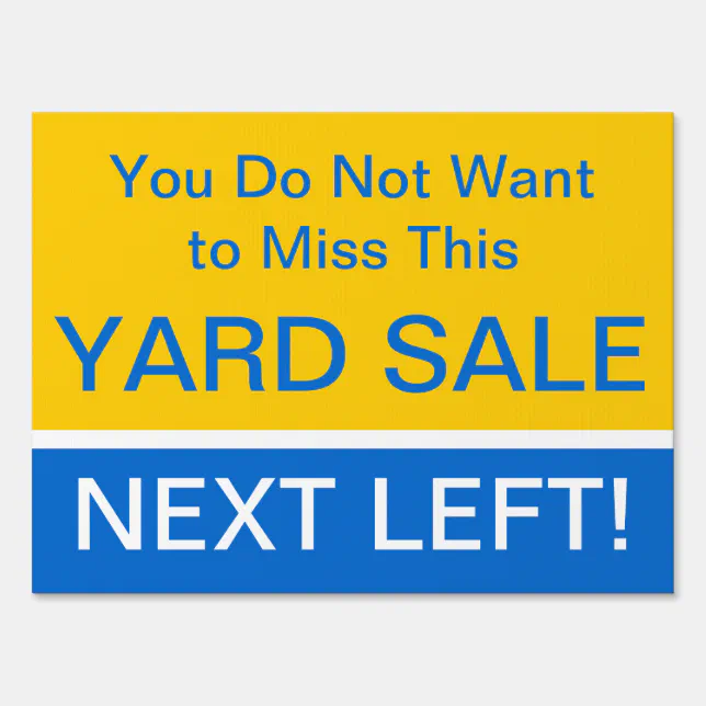Eye Catching Yard Sale Directions Sign | Zazzle