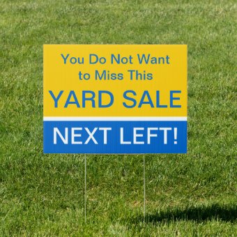 Eye Catching Yard Sale Directions Sign | Zazzle