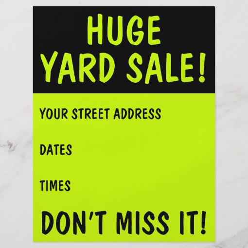 Eye-Catching Yard Sale Flyers | Zazzle