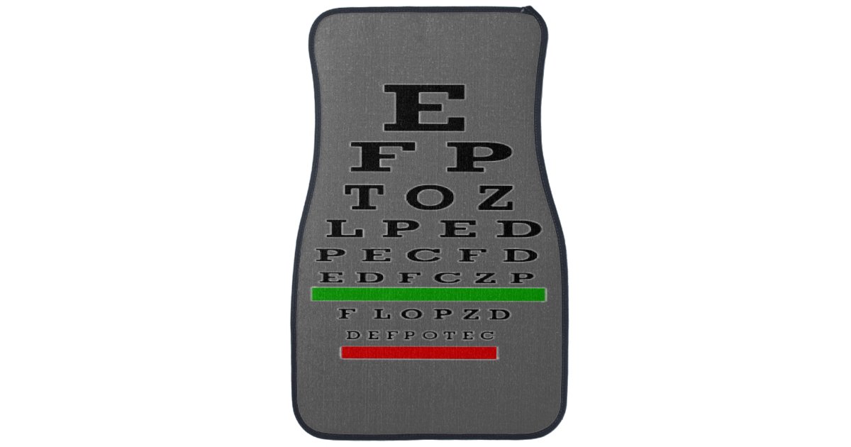 Eye Chart Car Mats Optometrist | Zazzle